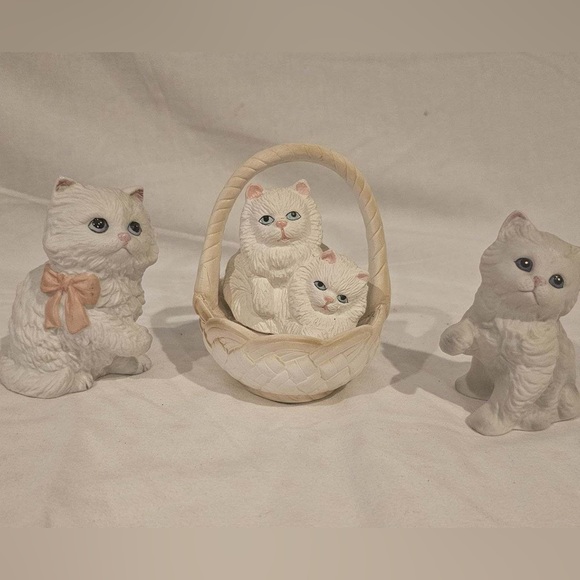 Vintage | Accents | Vintage Bisque Cat And Kitten Figurines | Poshmark